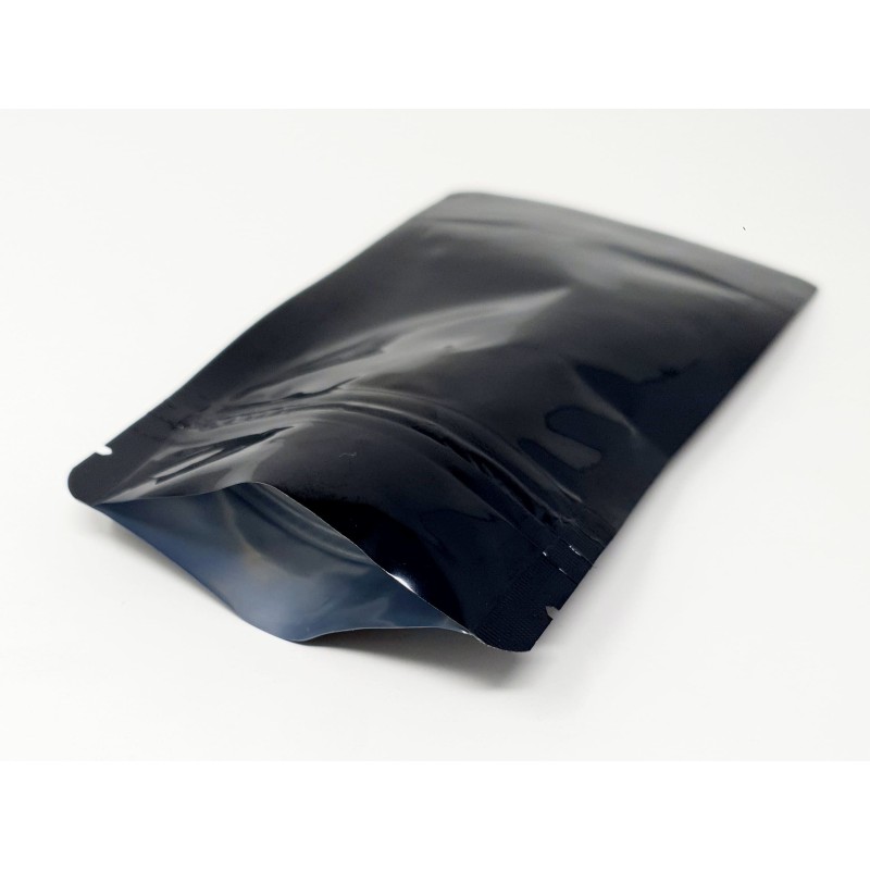 SACHET PET/PE/ALU NOIR Ouverture ZIP et Thermoscellable 250 x 340 mm/1000