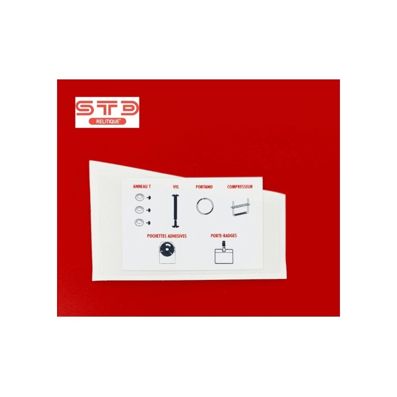 1300 - POCHETTE ADHESIVE TRAPEZE 110 X 65 MM PAR 100