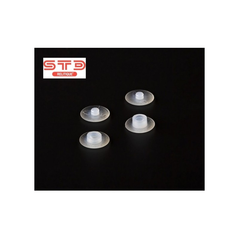 BOUTON PRESSION PLAT 2,5 mm TRANSPARENT PAR 1000