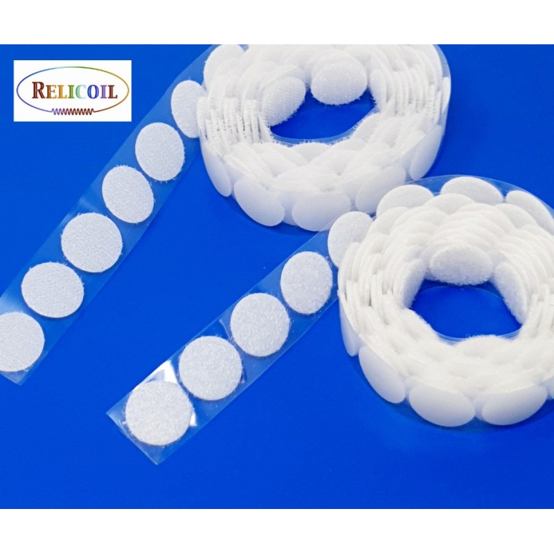 Pastille 19mm Velcro boîte de 200 pastilles blanc