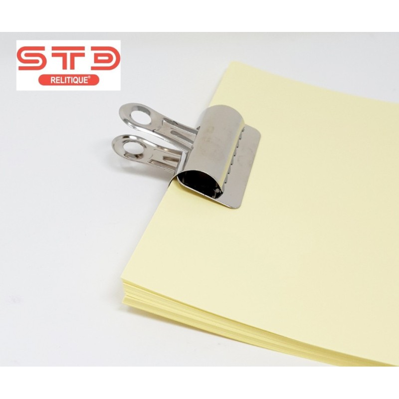 PINCE POUR BLOC-NOTE METAL NICKELE 75 X 70 MM PAR 100